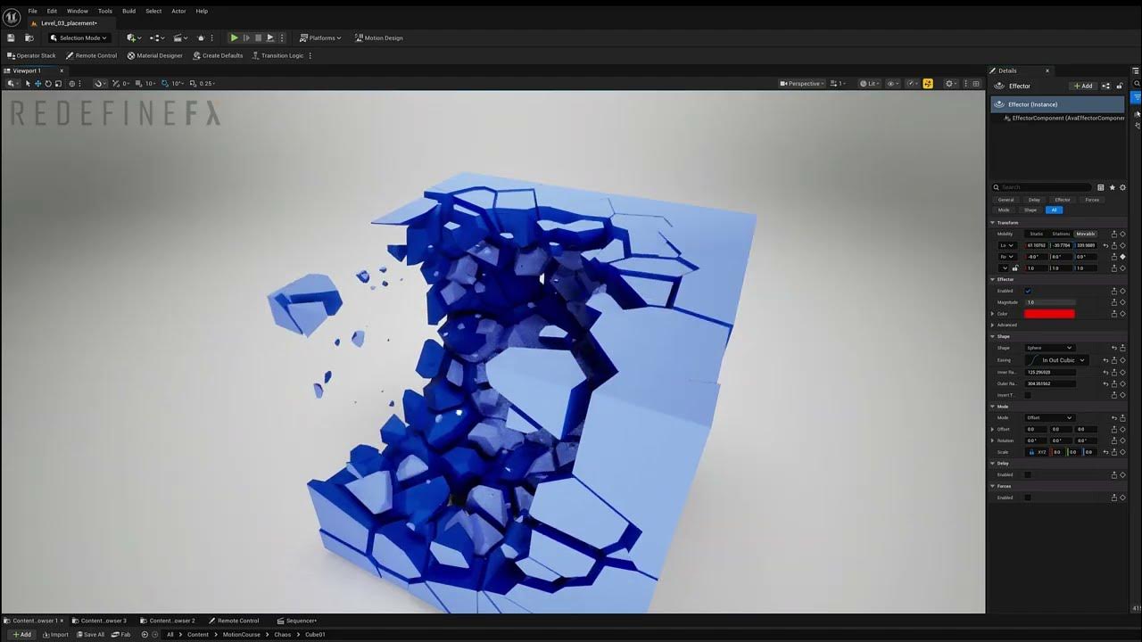 Unreal 5.6 Motion Design: Fractured Object Reveal - YouTube
