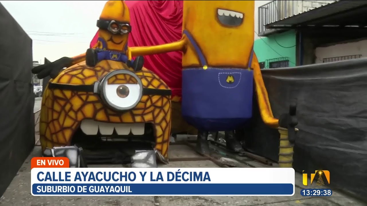 La ruta de monigotes de Guayaquil ya exhibe personajes gigantes - YouTube