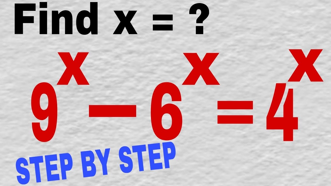 A Nice Olympiad Exponential Problem | How to solve this equation | You ...
