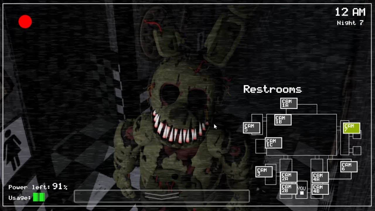 Springtrap with creepy teeth... Sinister Springtrap! (FNaF 1 Mods ...