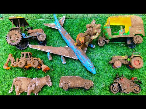 Auto Rickshaw l jcb cartoon video l Mini Toy Tractor Jcb Airplane Car Cartoon Video l Gadi Wala 