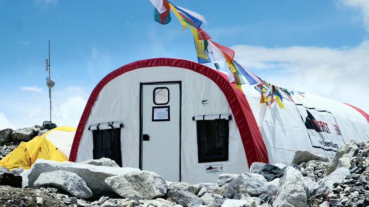 The Medical Clinic (Everest ER) at the Everest Base Camp in 4K! - YouTube