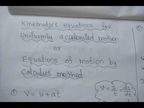 Class 11 session 17 equations of motion part 1 - YouTube