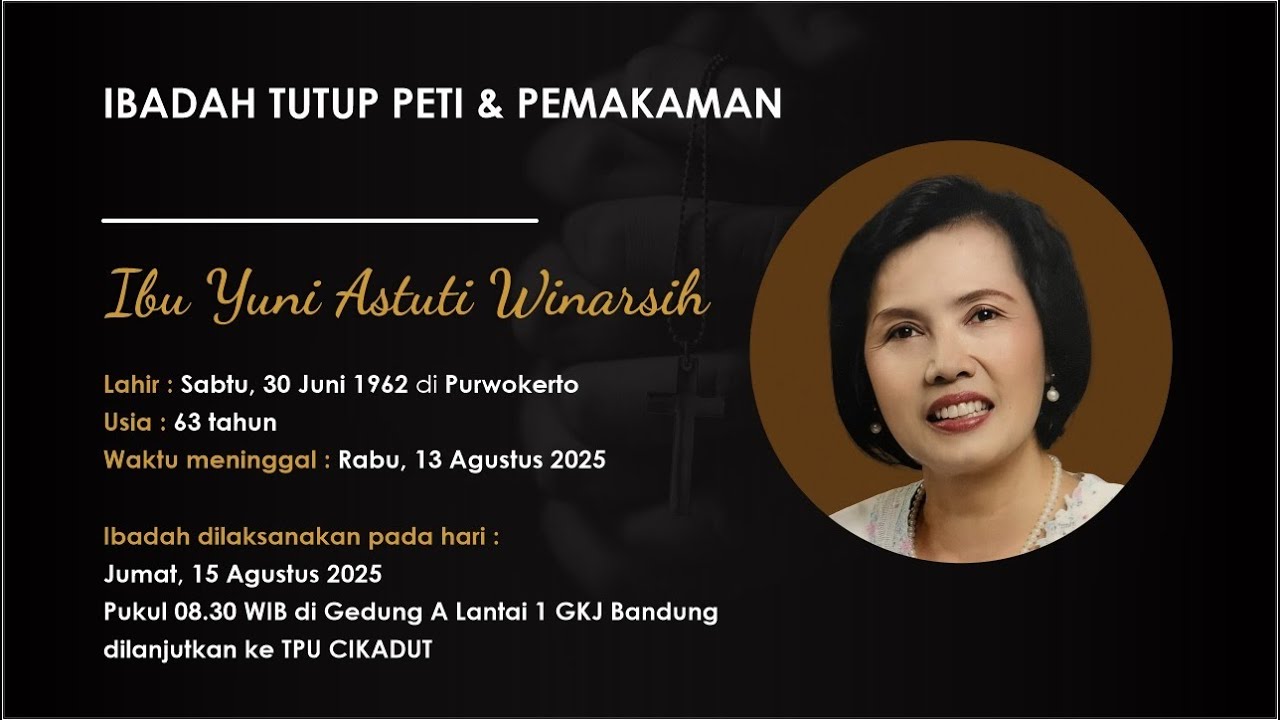 IBADAH TUTUP PETI & PEMAKAMAN IBU YUNI ASTUTI WINARSIH - YouTube