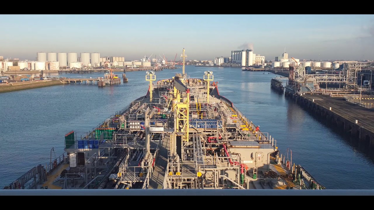 Un-Berthing and Berthing in Rotterdam Port Harbor, Navigate Astern ...