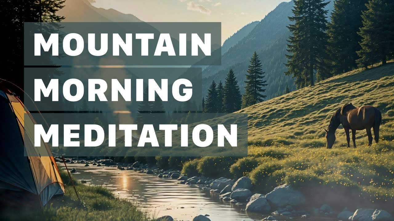 Mountain Morning Meditation & Focus | Stream, Birds Singing & Wind in ...