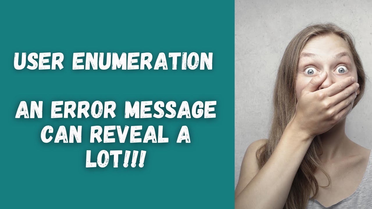 User Enumeration Attack - YouTube