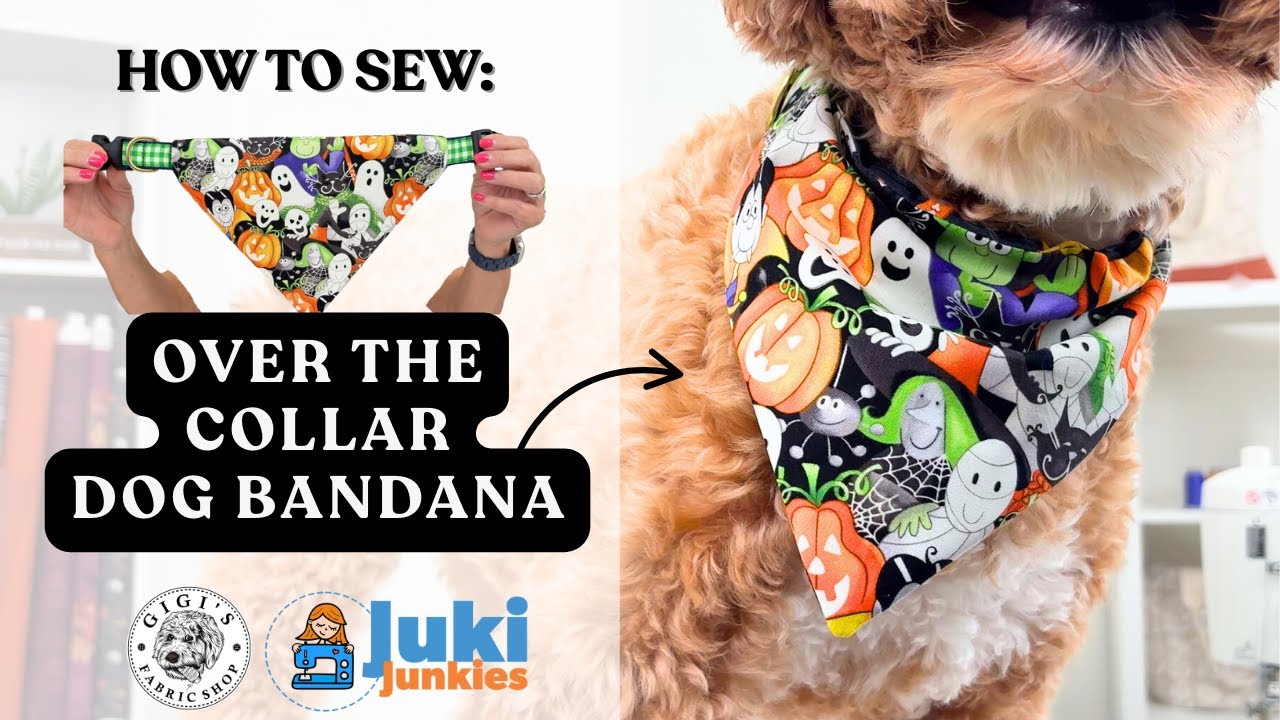 DIY Reversible Dog Bandanas - Over The Collar Style with Free PDF ...