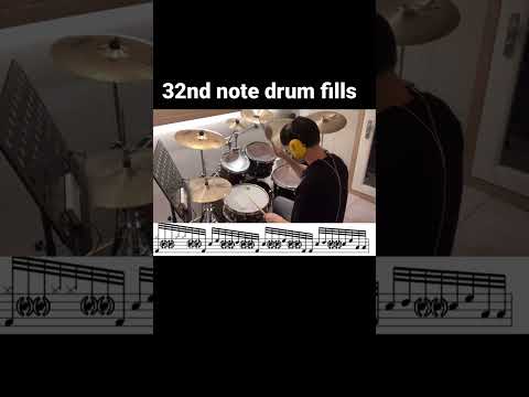 (4) 32nd note drum fill (tutorial) - YouTube