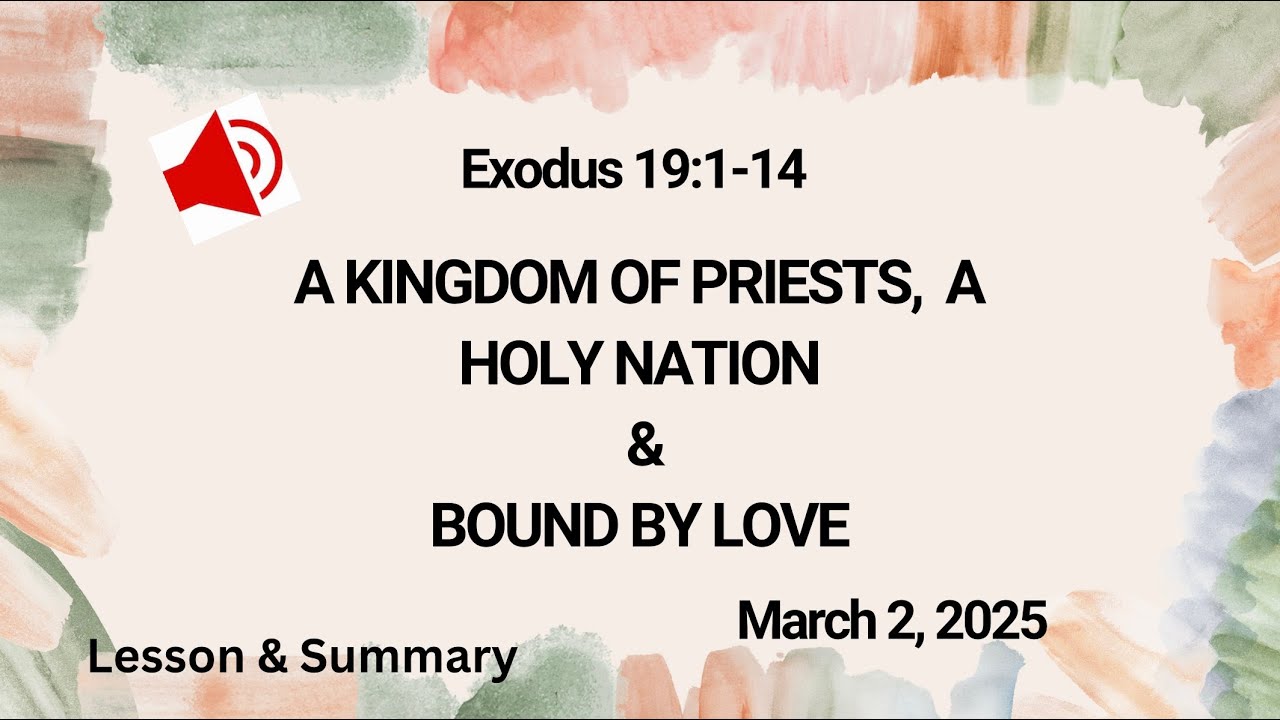 Exodus 19:1-14 - March 2, 2025 - #Sunday school Lesson - YouTube