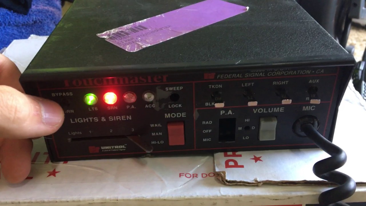 Federal Signal Unitrol Touchmaster - YouTube