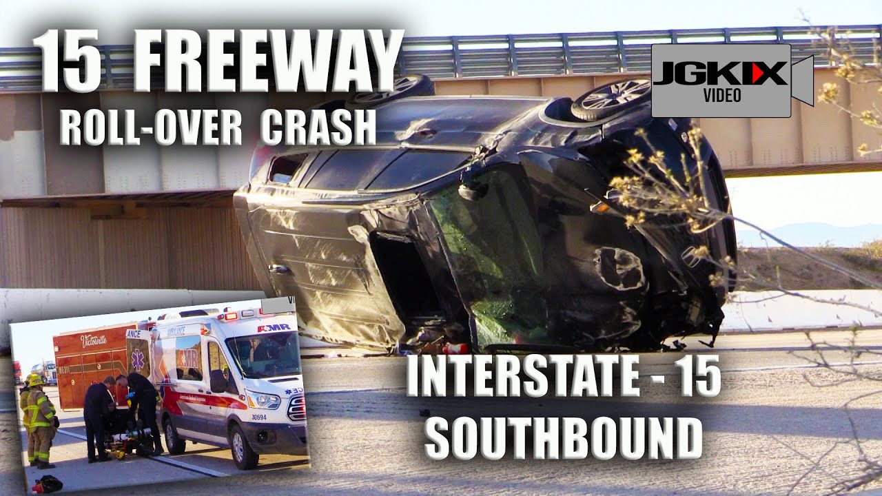 Black SUV Roll over Southbound 15 Freeway - YouTube