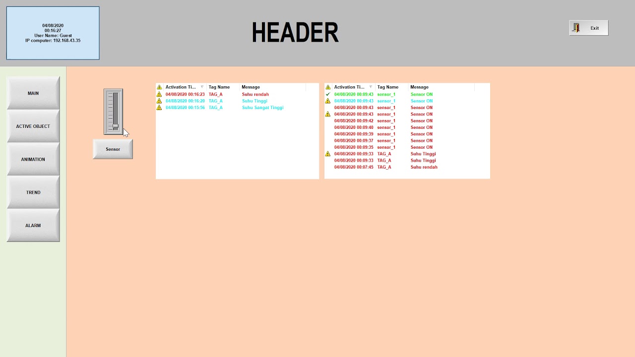 CARA MEMBUAT ALARM DI INDUSOFT - YouTube