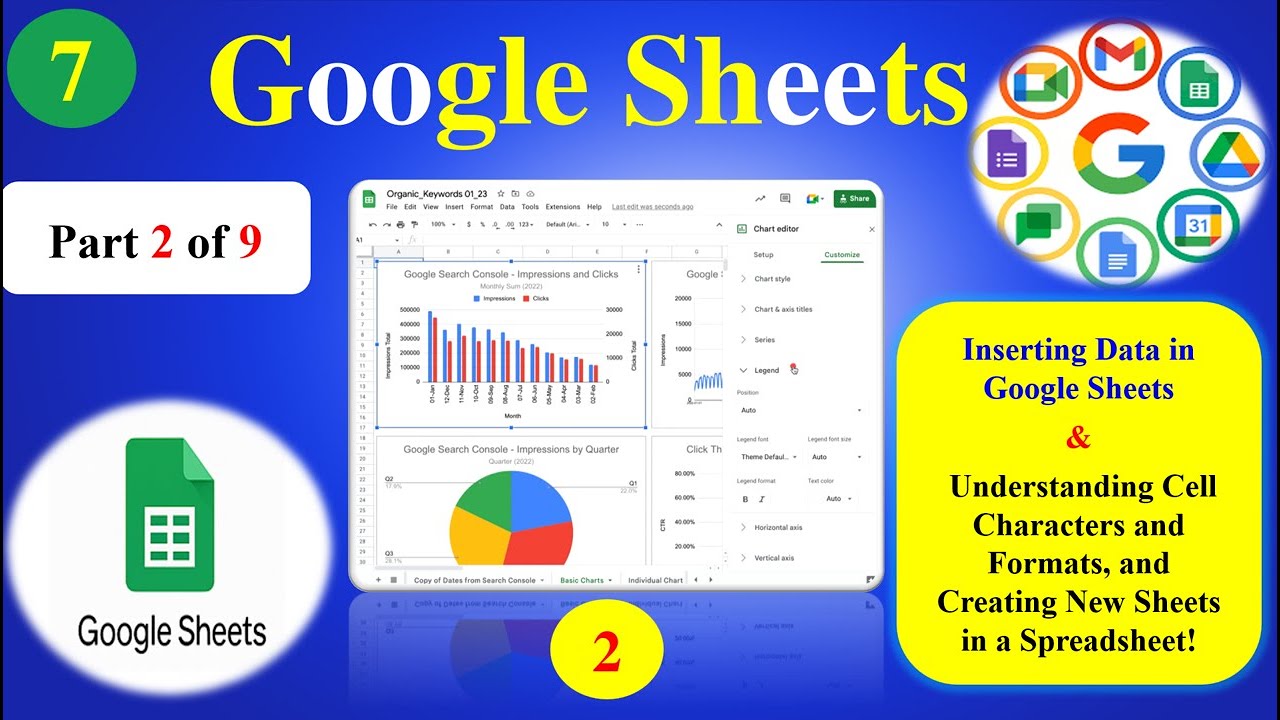 2-Google Sheets Tutorial for Beginners | Create Spreadsheets, Charts ...
