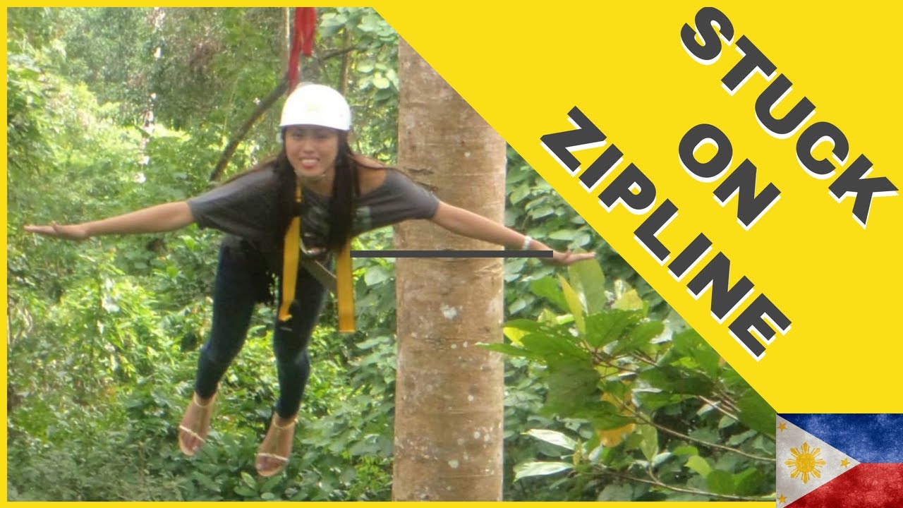 Wife STUCK ON PALAWAN ZIP LINE - YouTube