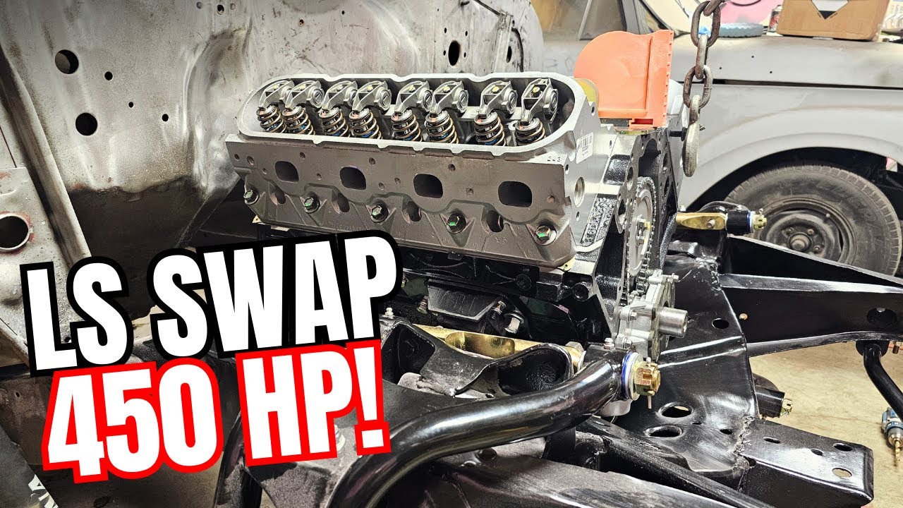 56 Chevy Tri Five LS Swap with 4L60E - YouTube