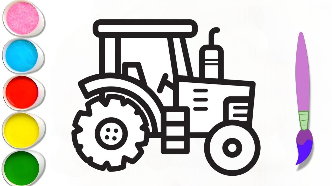 How To Draw A Tractor Hayride 🚜 - YouTube