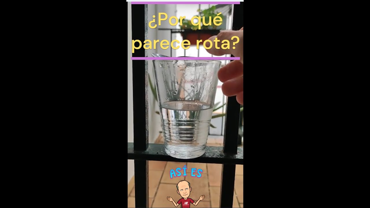 ¿Por qué parece que la cuchara está rota en un vaso con agua ...