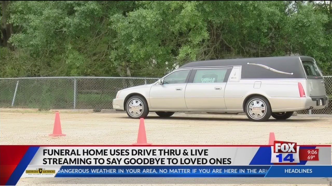 Funeral home uses drive-thru to say goodbye - YouTube