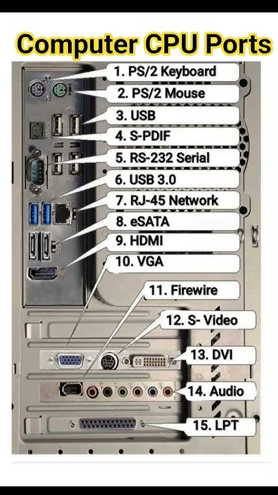 Computer CPU Ports #education #computerhardware #computerknowledge #computereducation - YouTube