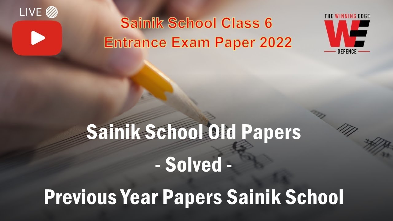 CLASS 6 2022 Mock Paper English & GK || Sainik School Old Papers ...