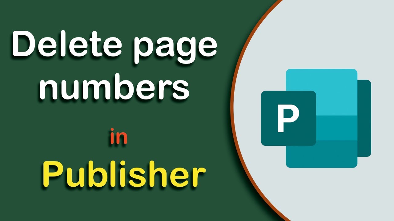 How To Delete Page Numbers In Publisher YouTube How To Delete Page Numbers In Publisher YouTube