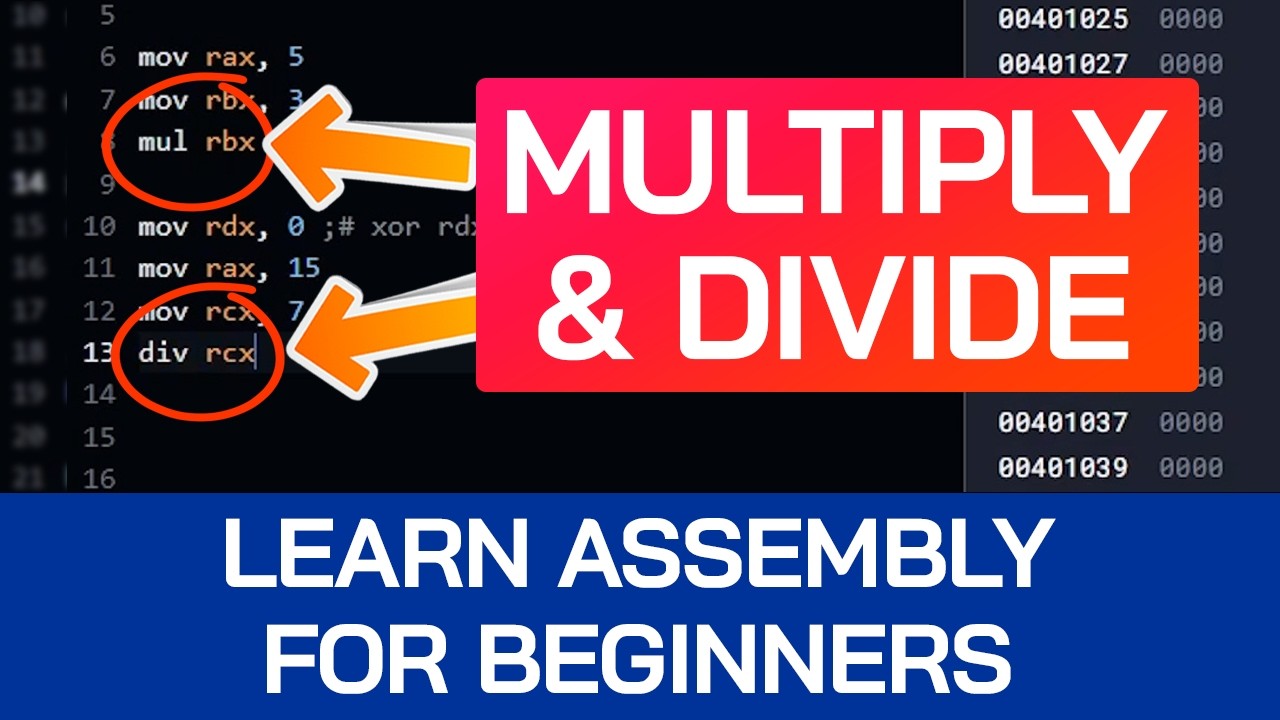 How to Multiply & Divide in Assembly | Beginner Tutorial | x86-64 ...
