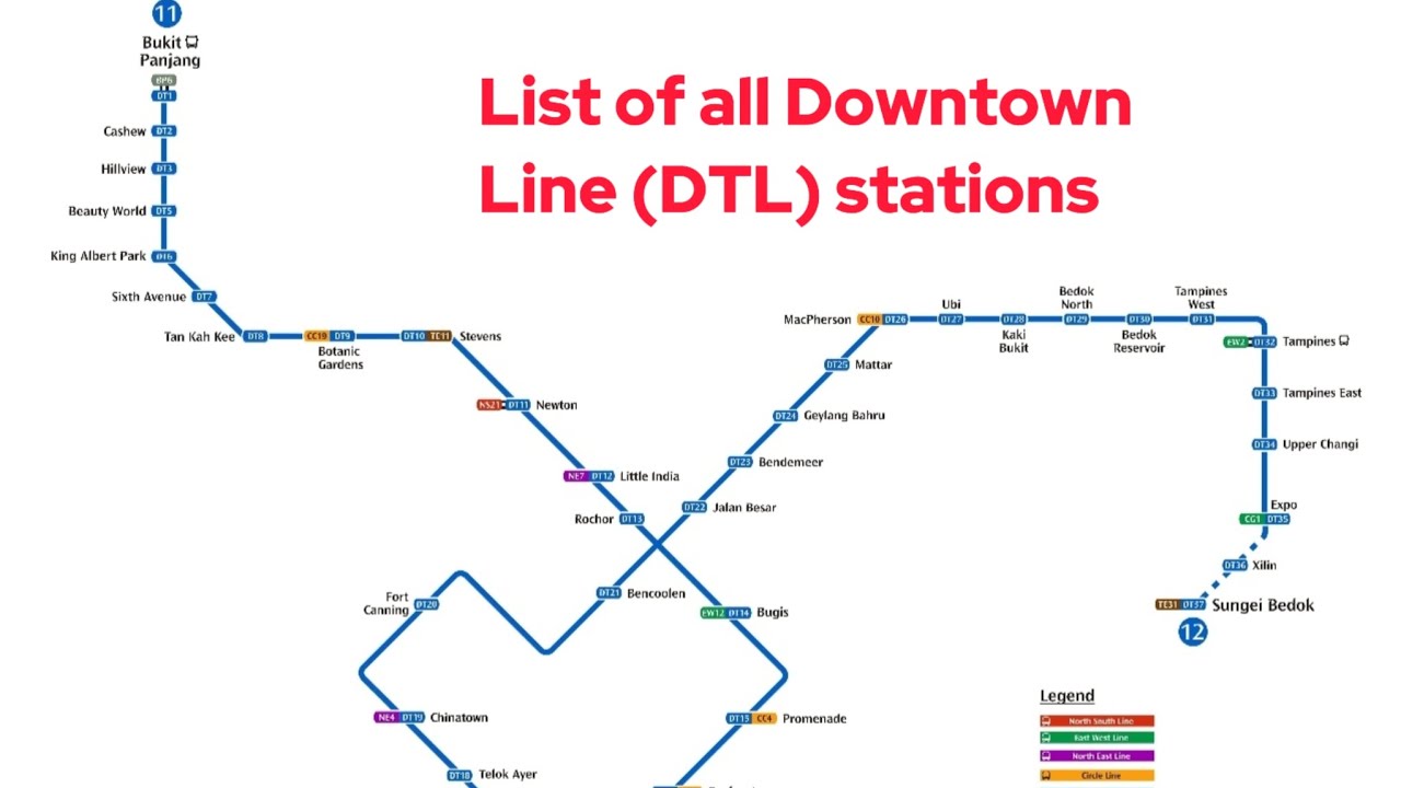 (300 sub special) List of all Downtown Line stations - YouTube