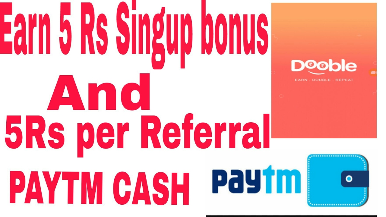 Earn 5 Rs on Singup& 5Rs per Referral Paytm cash - YouTube