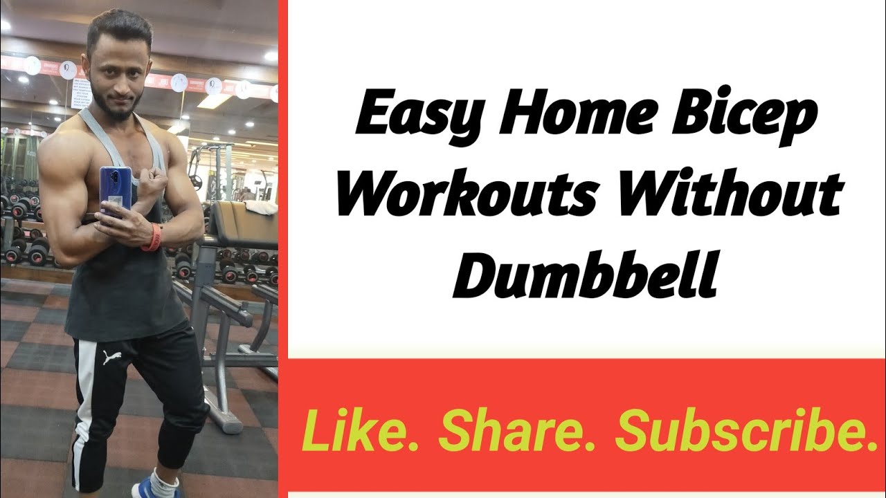 Easy Home Bicep Workouts without Dumbbells - YouTube