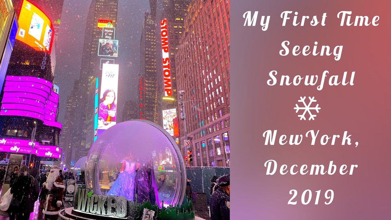 Snowfall in New York, December 2019. My First Seeing Snowfall. - YouTube