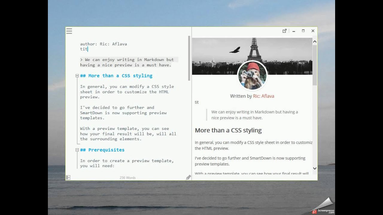 Previewing Markdown with templates - YouTube