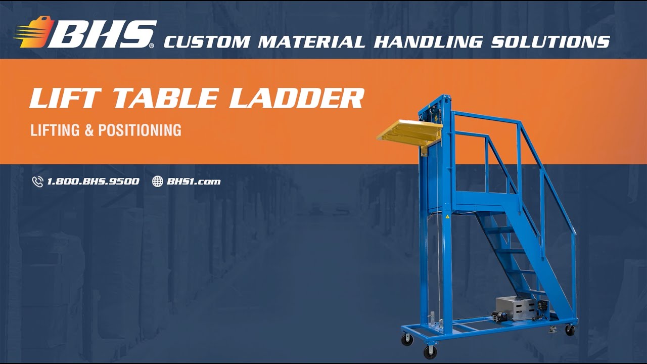Safely Handle Materials at Height | Rolling Platform Ladder from BHS ...