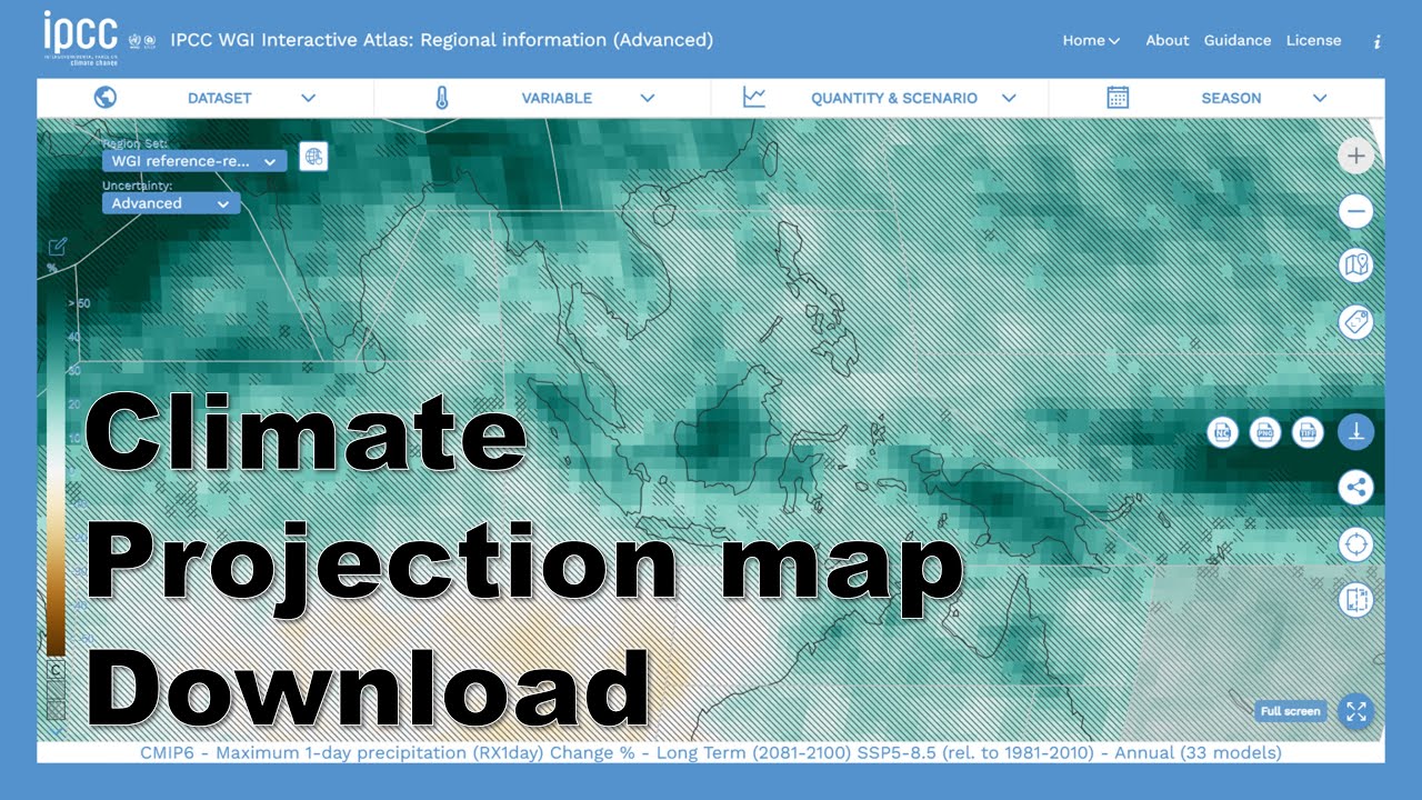 Download climate projection data from Interactive Atlas IPCC - YouTube