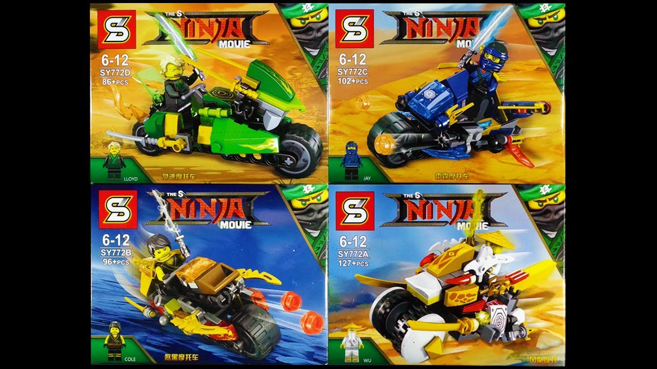 LEGO Ninjago Movie Motorcycles Minifigures (knock-off) Sheng Yuan SY772 ...