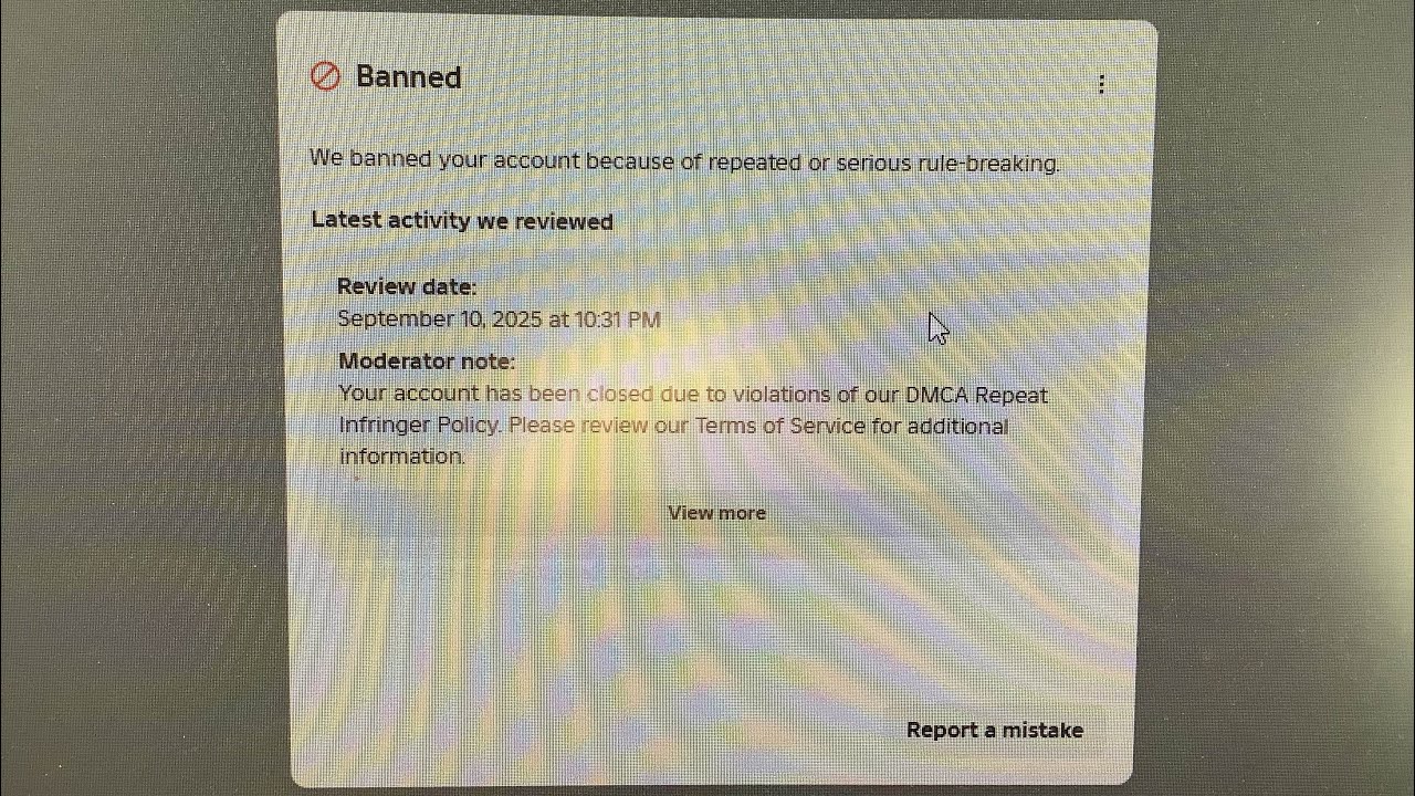 my roblox account got permanent banned. - YouTube