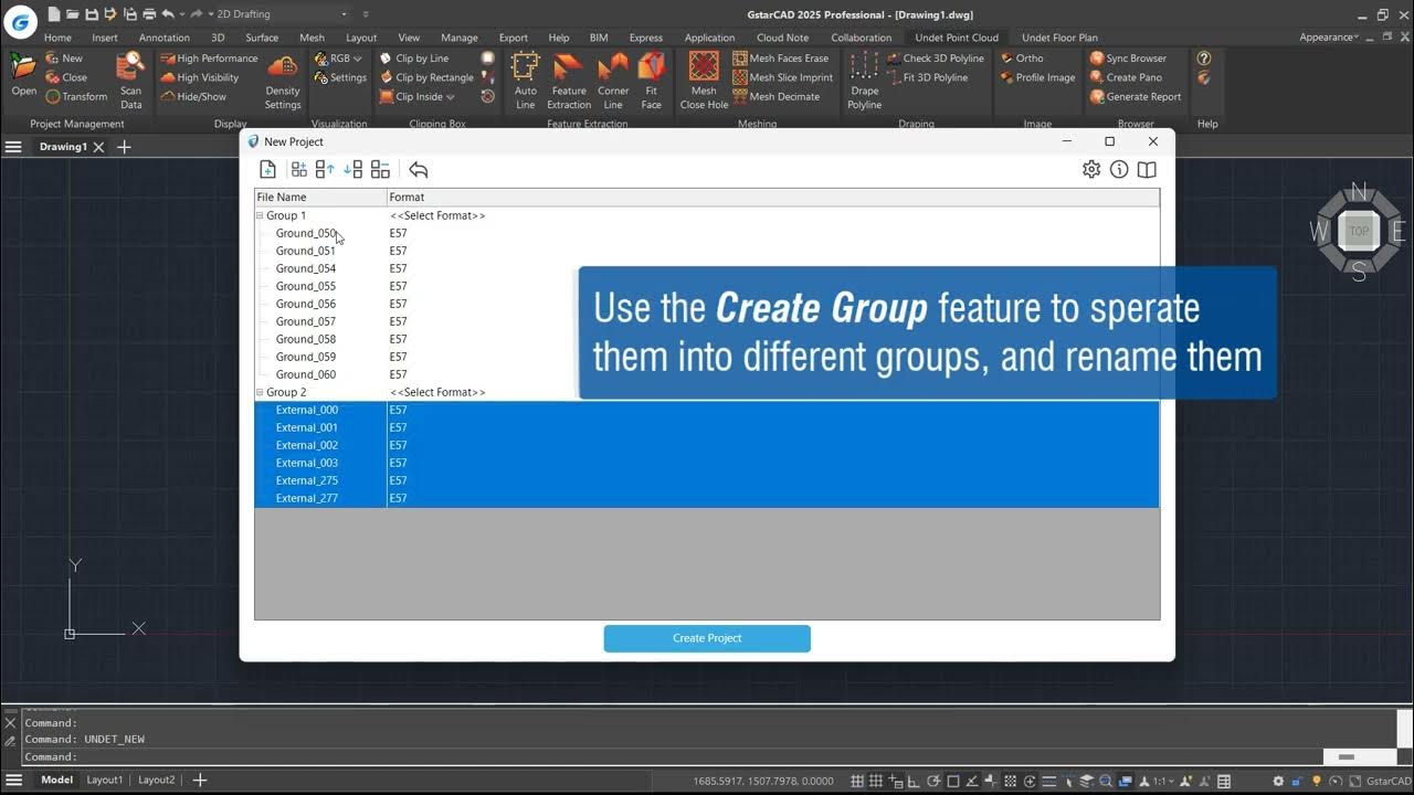 01 How to create and load Point Cloud projects in GstarCAD - YouTube