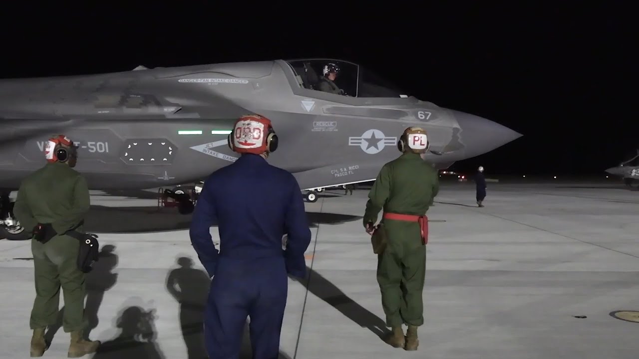Marines Conduct Night Time Aerial Ops At MHAFB - YouTube