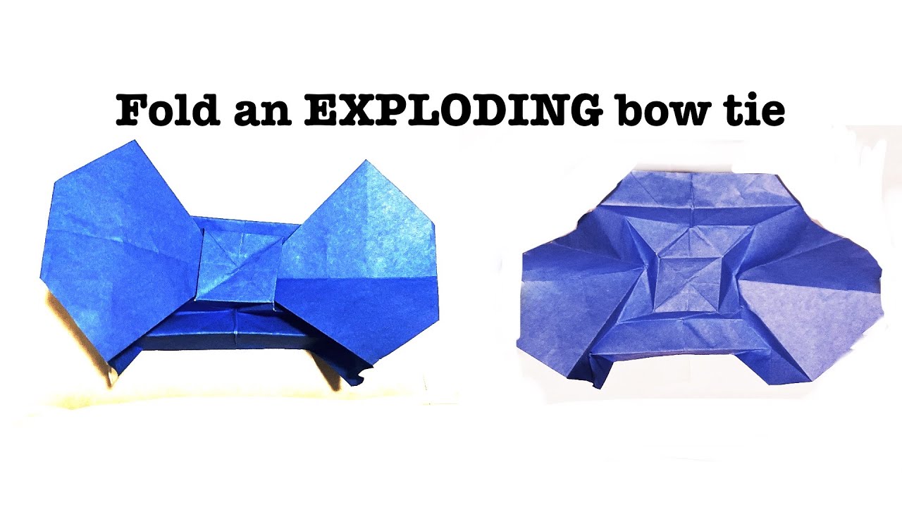 Fold an Exploding Bow Tie Origami by Jeremy Shafer - YouTube