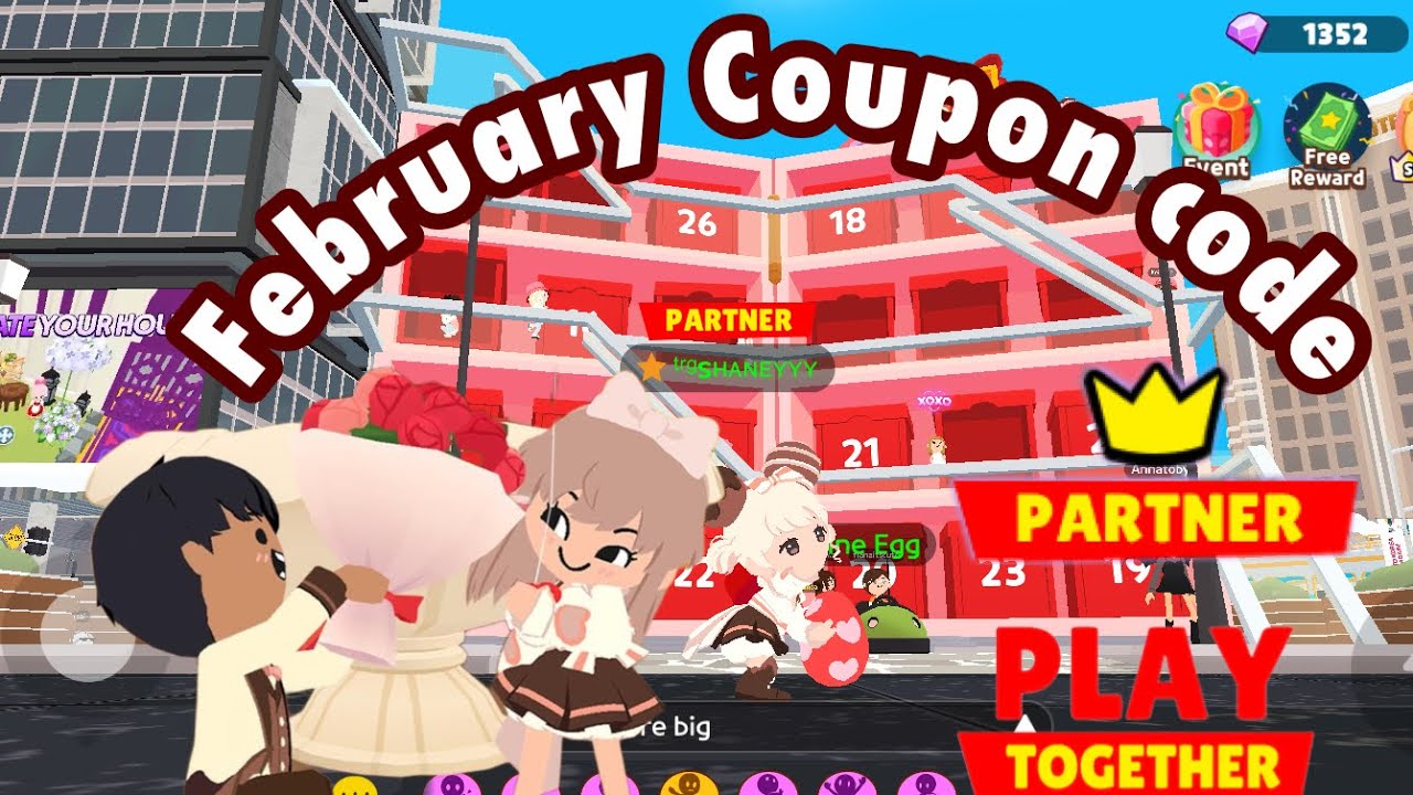 FEBRUARY COUPON CODE 🌹 • Valentines Special 💗💘🌹😍 || Play Together - YouTube
