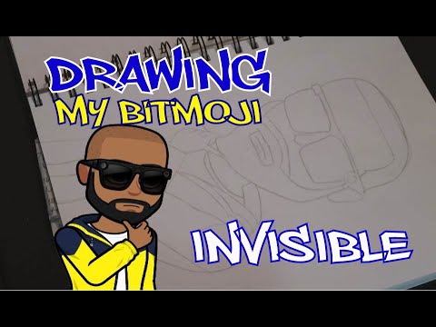 DRAWING MY BITMOJI INVISIBLE - YouTube