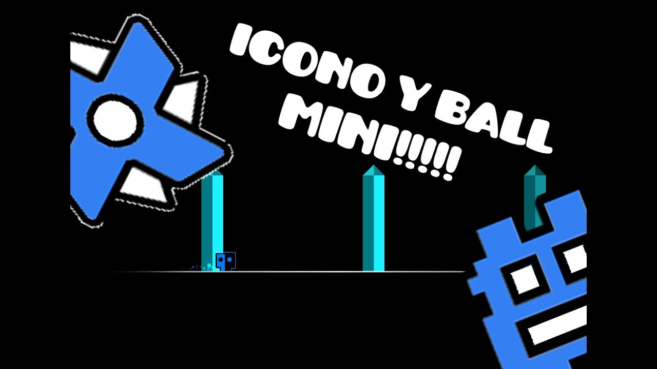 COMO HACER ICONO Y BALL MINI!!!! EN CALIDAD MEDIUM [GEOMETRY DASH ...