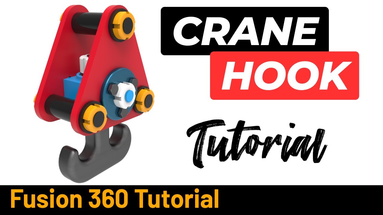 Crane Hook Parts and Assembley in Autodesk Fusion - Exercise 300 - YouTube