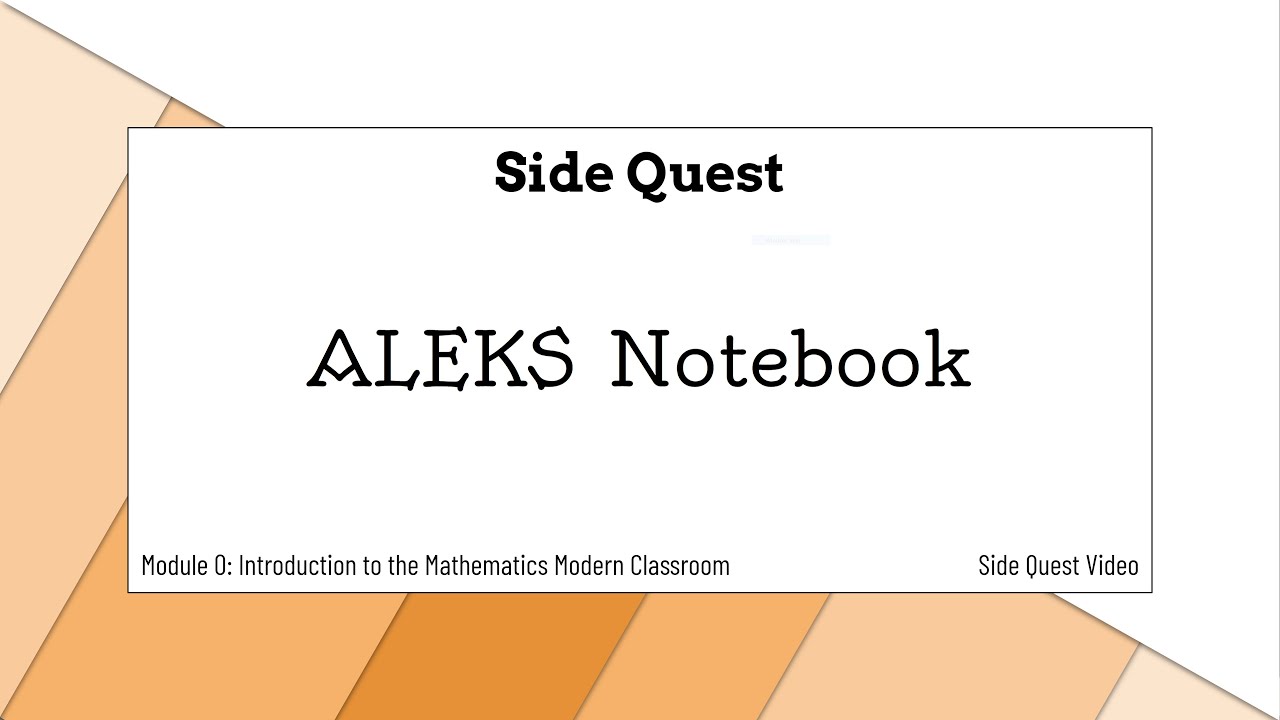 ALEKS Notebook - YouTube