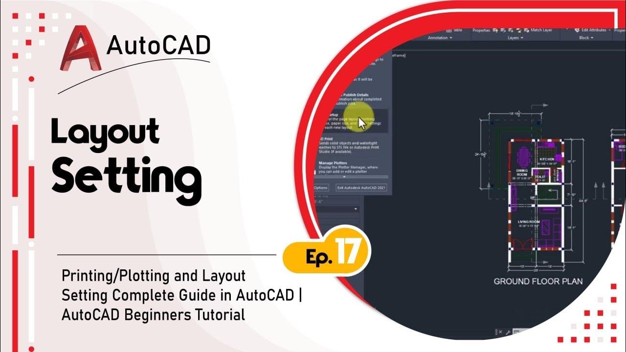 Printing/Plotting and Layout Setting Complete Guide in AutoCAD | AutoCAD Beginners Tutorial ...