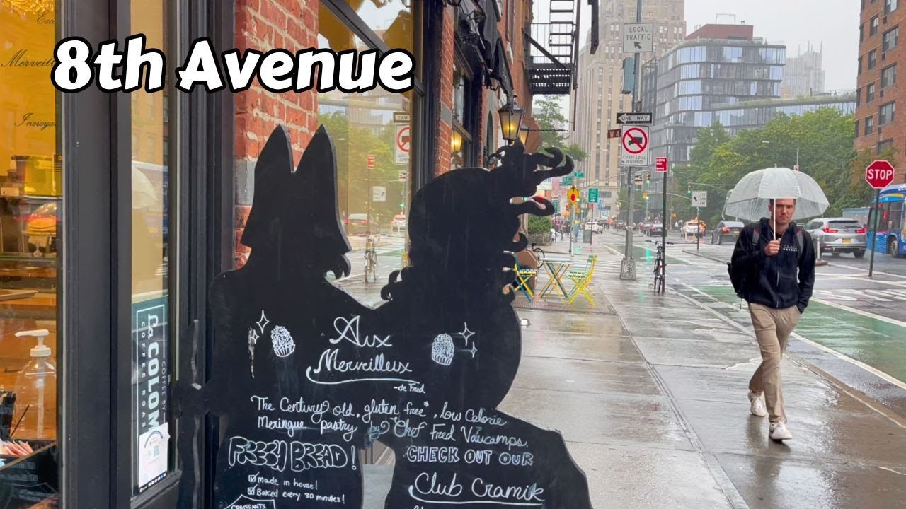 New York City 4k Walking Tour - 8th Avenue Manhattan - YouTube