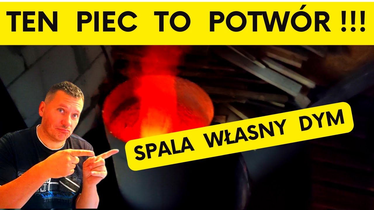 Ten piec spala własny dym - jak palić bez dymu - piec rakietowy - YouTube