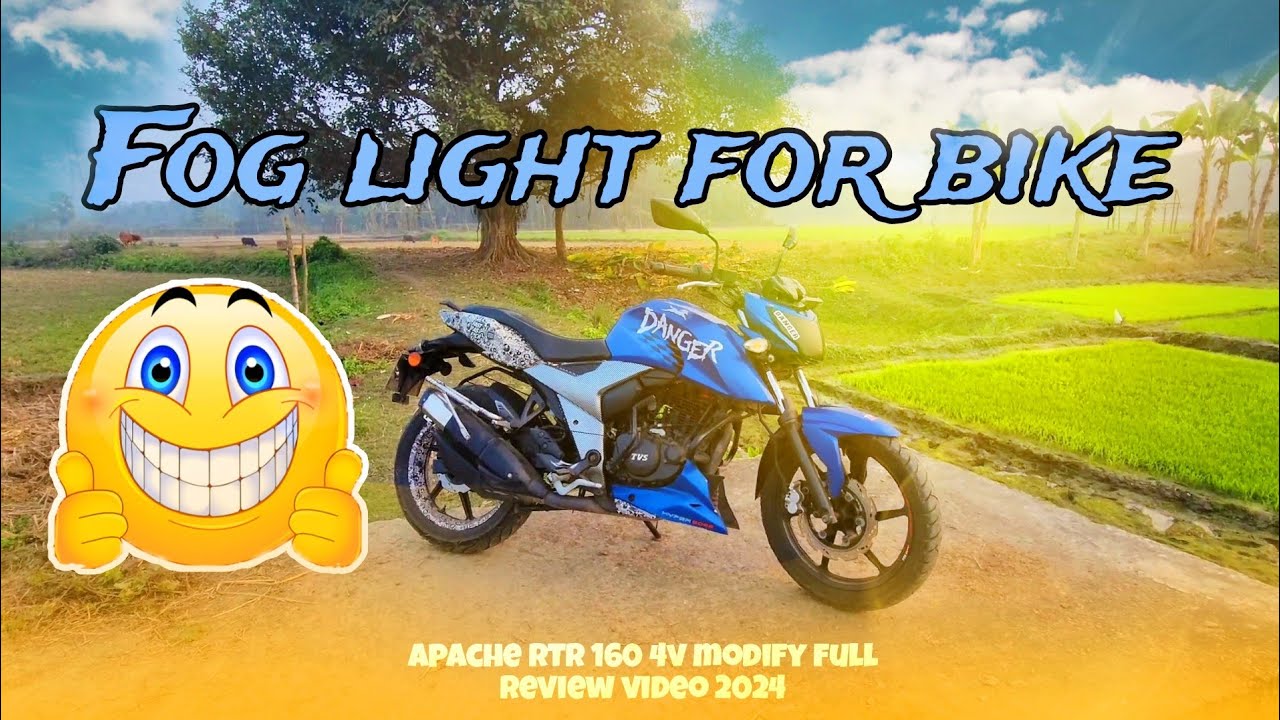 Batter fog light for bike? Bike modified | Apache rtr 160 4v 2024 - YouTube