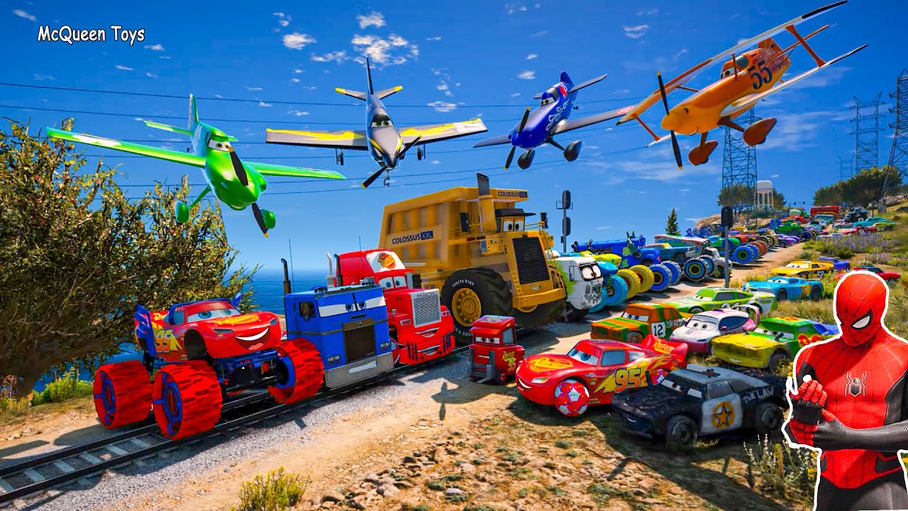 Cars McQueen Monster Truck Mack Hauler Colossus XXL APB Police Jackson ...