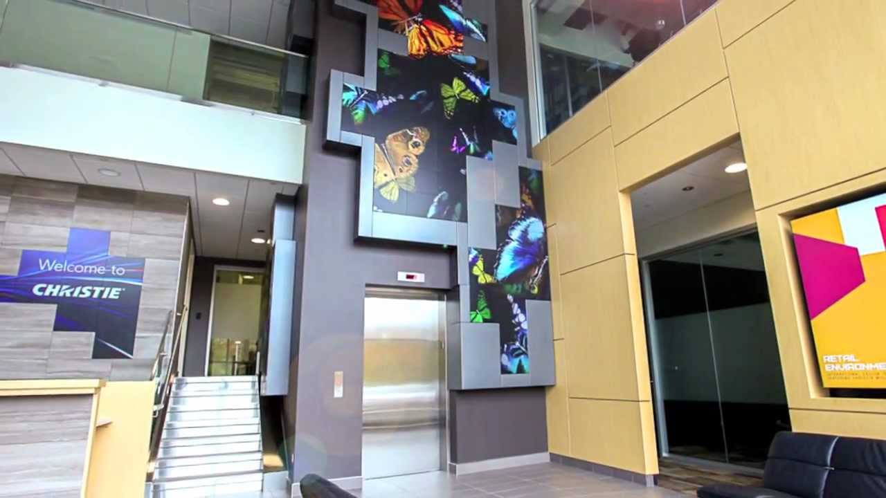 Christie west wing lobby showcases iconic display of MicroTiles - YouTube